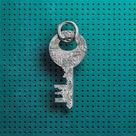 The Key To Data Protection A Complex Security Key Pattern Premium Ai Generated Image