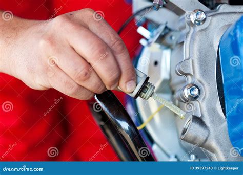 Male Hand Checking Oil Level Stock Image Image Of Motor Hand 39397243