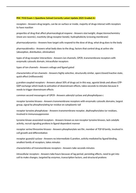 Phc 7010 Exam 1 Questions Solved Correctly Latest Update 2025 Graded A