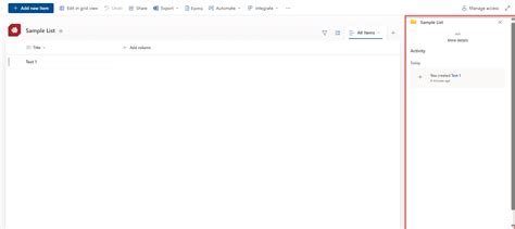 Missing Option To The Show Details Pane In The New Sharepoint List