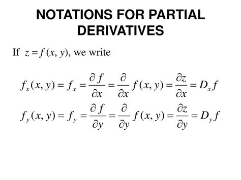 Ppt Understanding Partial Derivatives And Their Properties Powerpoint