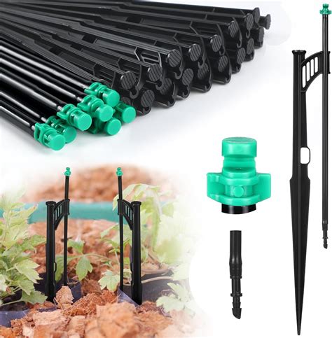 Yiyiring 25 Pcs 128 Inch Drip Irrigation Stakes With 180