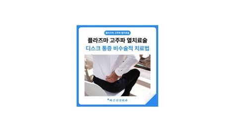 고주파수핵감압술 플라즈마 고주파 열치료술 디스크 통증 완화를 위한 비수술적 치료방법 자세하게 알아보기 네이버 블로그
