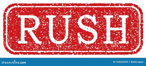 Ilustración Vectorial De Sello Comercial Rush Ilustración Del Vector