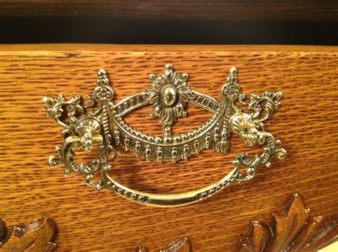 Oak Library Table With Original Brass Ormolu Doug Schmitt Antiques