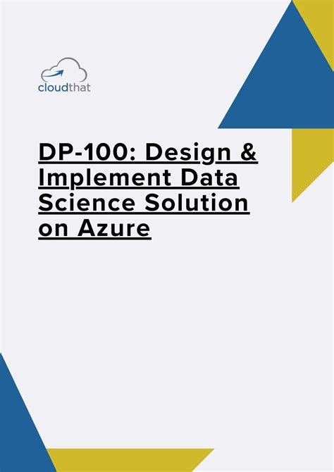 Ppt Dp 100 Design And Implement Data Science Solution On Azure Powerpoint Presentation Id