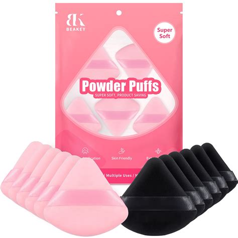12pcs Triangle Powder Puffs Set Velour Triangle Makeup