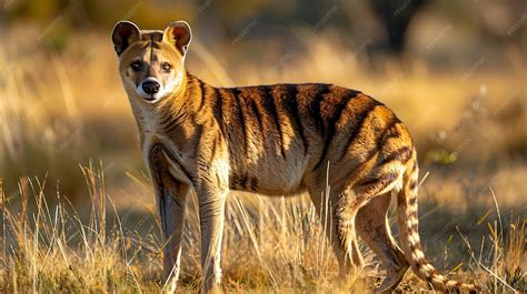 Fierce Tasmanian Tiger Thylacine Extinct Marsupial A Fierce Tasmanian