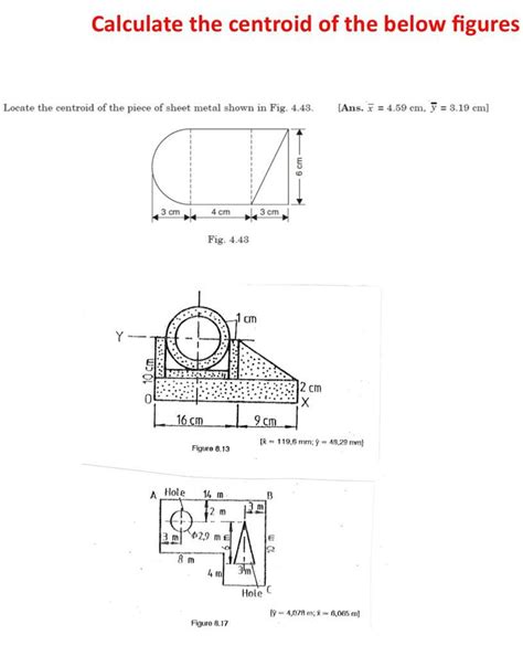 Solved Calculate The Centroid Of The Below Figures Locate Chegg