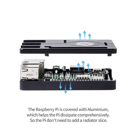 SunFounder Raspberry Pi 3B 3 2 1B Gehäuse M Vicedeal