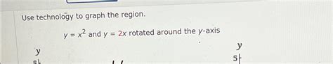 Solved Use Technology To Graph The Regionyx2 ﻿and Y2x