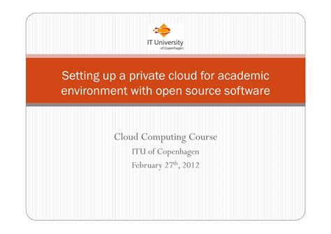 pdf setting up a private cloud for academic environment with oss by