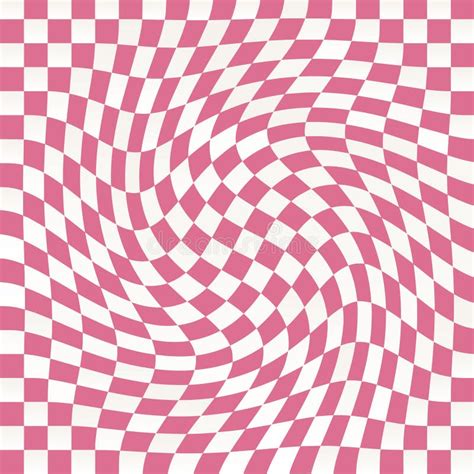 Checkerboard Background Twisted And Distorted Vector Texture In Trendy