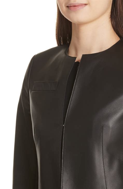 Akris Hasso Leather Crop Jacket Nordstrom