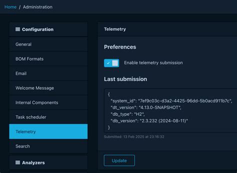 Telemetry Dependency Track