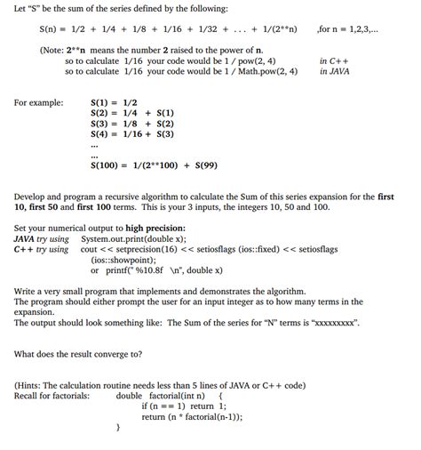solved let s be the sum of the series defined by the