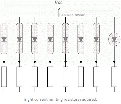 Segment Display Current Limiting Resistor