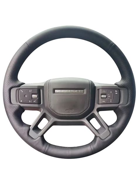 랜드로버 디펜더 20 21 탑 블랙 가죽 자동차 스티어링 휠 Diy 핸드 스티치 온 랩 커버 자동차 액세서리스티어링 커버 Aliexpress