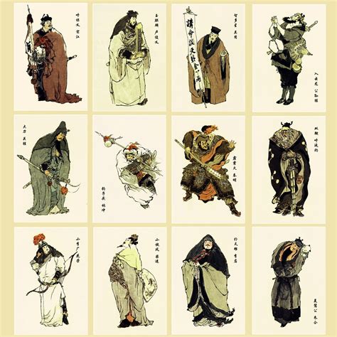 水浒108将图片大全水浒108将简笔画 伤感说说吧