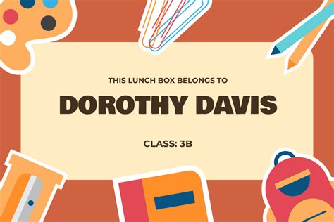 Free School Background Label Template To Edit Online