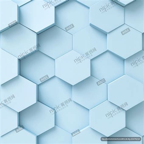 Ai创作图六边形蜂巢造型 立体六边形 创意蜂巢蜂窝图 蜂窝状图片 个性设计六边形 六边形底纹 六边形墙壁 六角砖背景墙 蓝色立体格子 科技