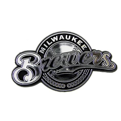 Charger Milwaukee Brewers Molded Emblem Chrome Universal Some