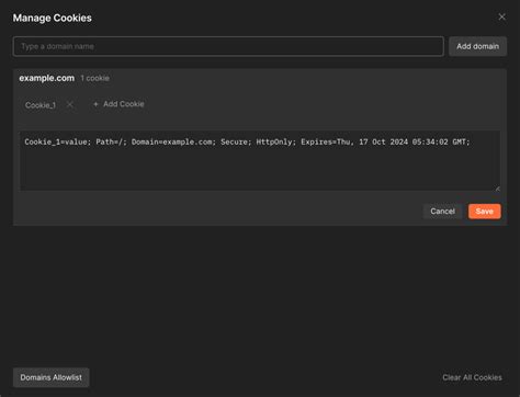 cookies manager in postman geeksforgeeks