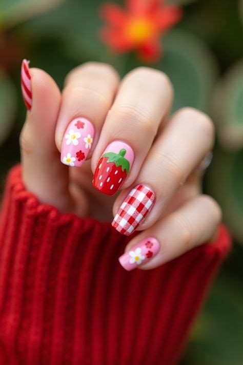 50 Strawberry Nail Designs For A Sweet And Playful Manicure Latest