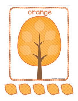 Fall Trees Color Sorting Matching Colors For Prebabe Tree Study Unit Color Sorting