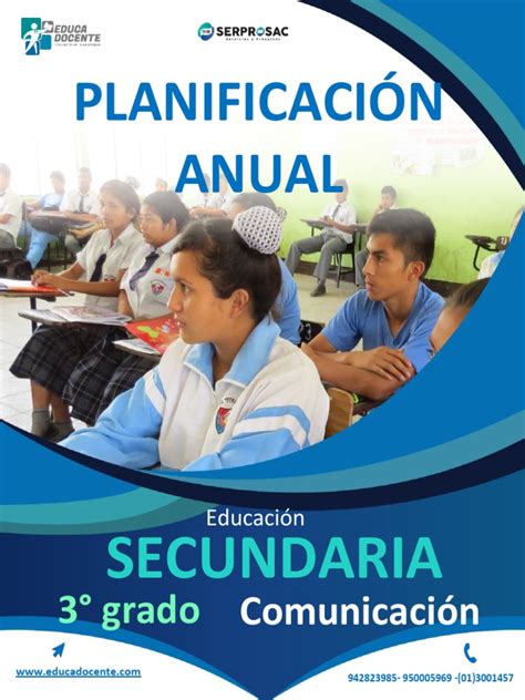 Plan Anual 3ero Com Secundaria Pdf Evaluación Aprendizaje