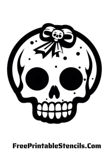 Printable Sugar Skull Stencil