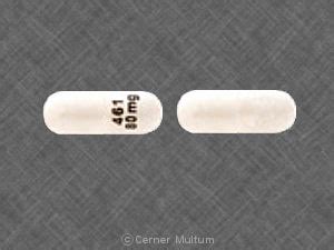 461 80 Mg Pill White Capsuleoblong Pill Identifier