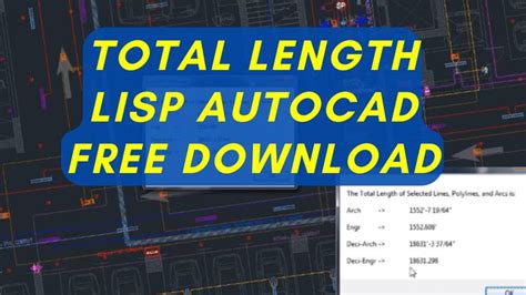 the text total length lips autocad free download