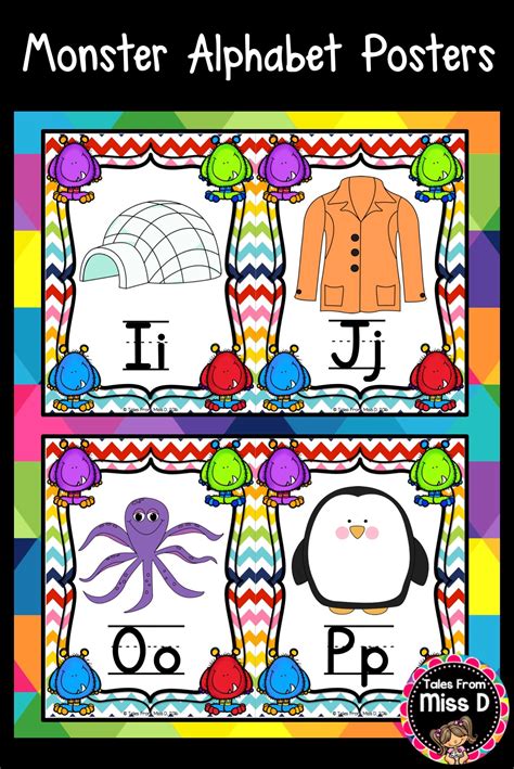Monster Alphabet Posters Alphabet Poster Superhero Classroom