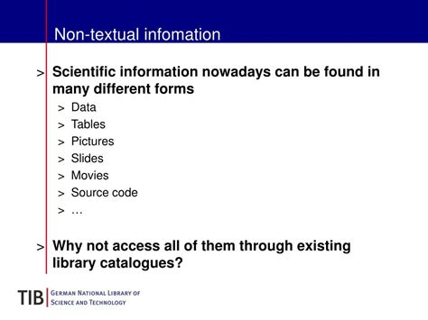Ppt Access To Non Textual Information Powerpoint Presentation Free Download Id 4545490