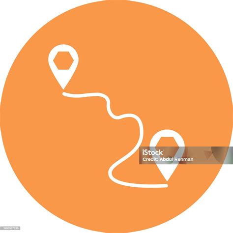 거리 포인터 쉽게 편집하거나 수정할 수 있는 트렌디한 배경색이 있는 벡터 아이콘 0명에 대한 스톡 벡터 아트 및 기타 이미지 0명 방향 벡터 Istock