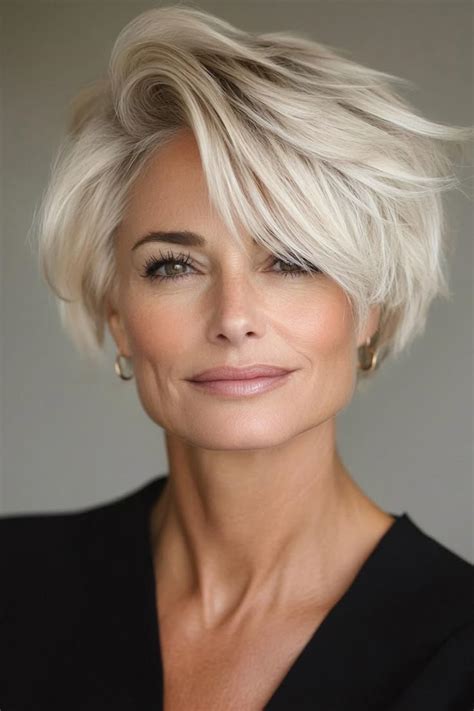 40 Chic Short Hairstyles For Older Women Short Silver Hair Short