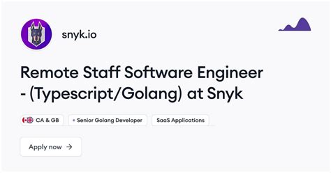 👏 Snyk Is Hiring A Remote Staff Software Engineer Typescriptgolang Rhimalayasapp