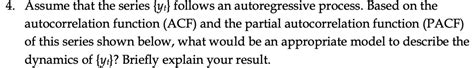 Solved Assume That The Series Yt Follows An Autoregressive Process
