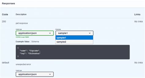 how to show multiple examples in openapi spec
