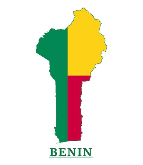 premium vector benin national flag map design illustration of benin