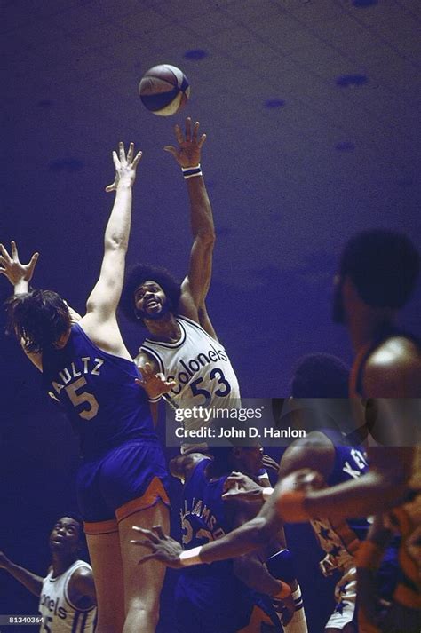 Kentucky Colonels Artis Gilmore In Action Taking Hook Shot Vs New
