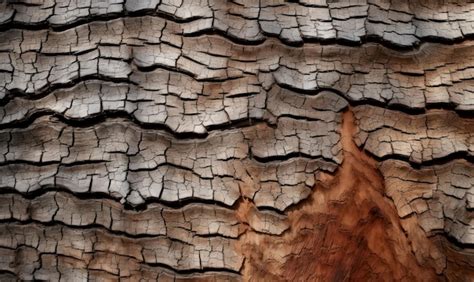 A Tree Trunk With The Bark Missing Premium Ai Generated Image