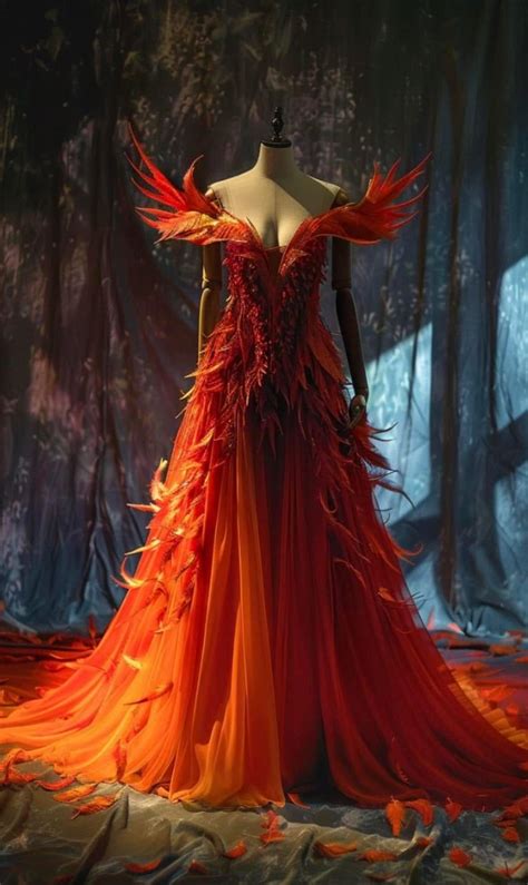 Pin By Skullgoddess5 On Gowns In 2025 Fire Costume Fantasy Gowns