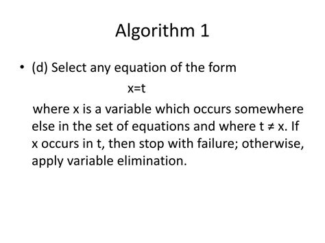 Ppt Unification Algorithm Chuchen Powerpoint Presentation Free Download Id2200472