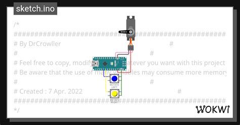 Two Buttons Controlled Servo Wokwi ESP32 STM32 Arduino Simulator