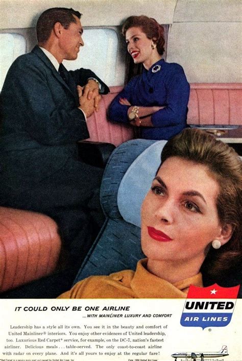 See What United Airlines Flights In The 50s Were Like Click Americana