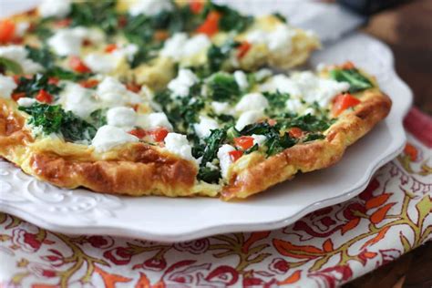 Kale Red Pepper And Goat Cheese Frittata