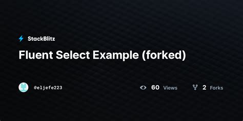 Fluent Select Example Forked Stackblitz