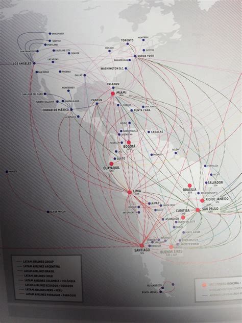 Route Map Of Airlines In South America Latam Skyairlines Aerolinas